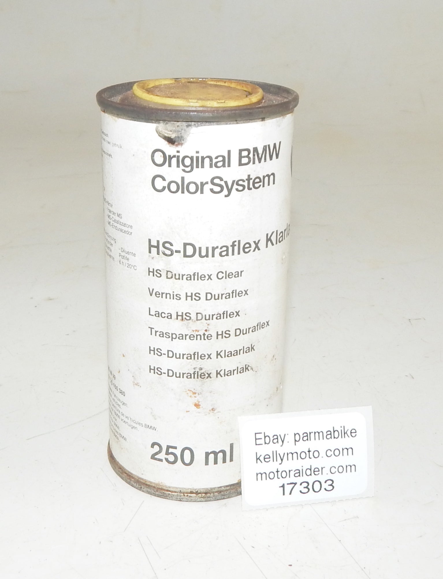 OEM BMW PAINT CAN 250ml HS-DURAFLEX CLEAR – Kelly Moto